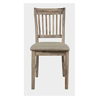 Rustic Shores Coastal Style Upholstered Desk Chair - Grey Wash ...