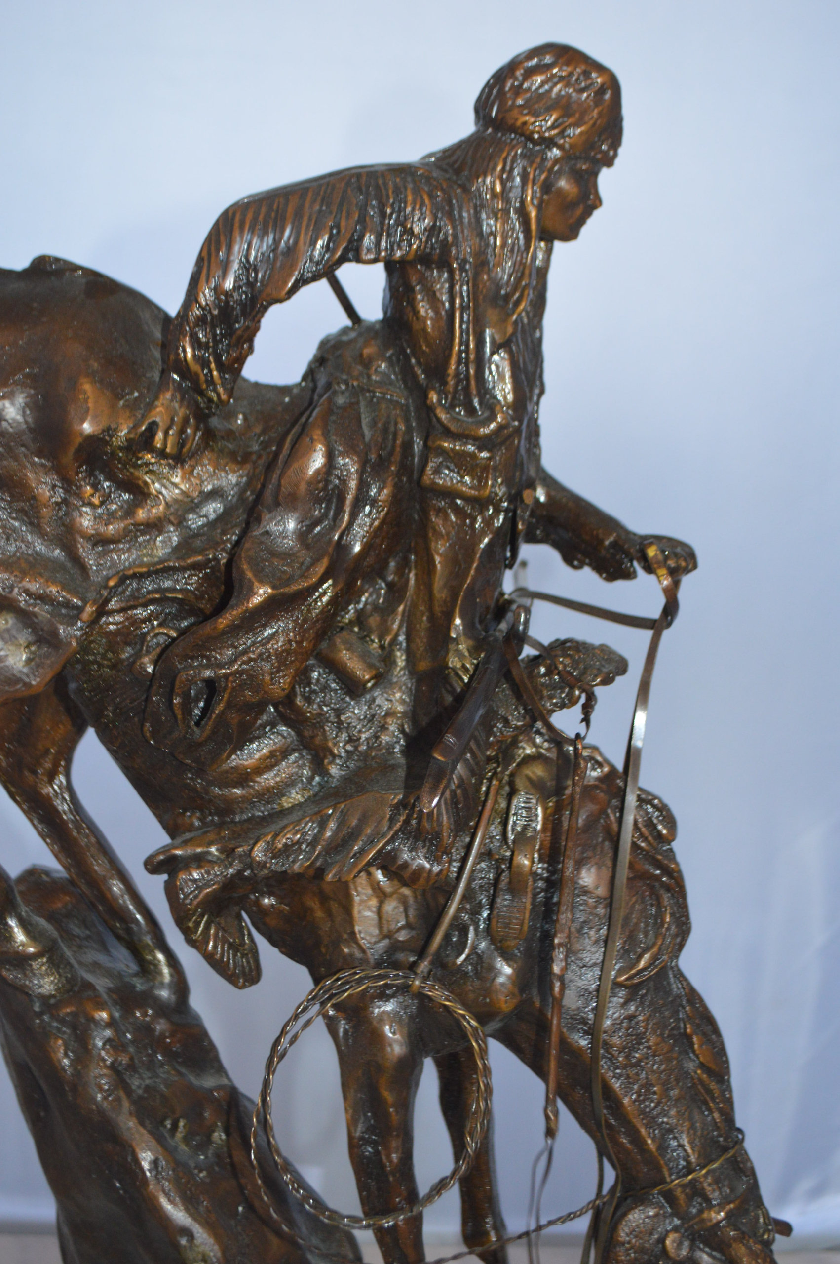Mountain Man by Remington Bronze Statue - Size: 11"L x 11"W x 30"H ...