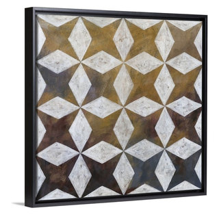 "Royal Pattern I" Floating Frame Canvas Art, 18"x18" - Contemporary ...
