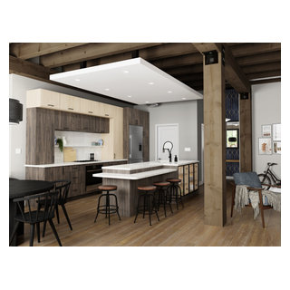 State-of-the-art Industrial Kitchen with Sculpted TFL Cabinets ...