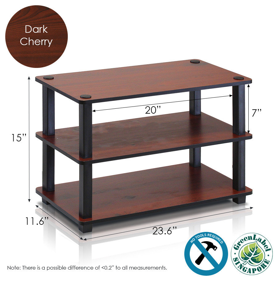 Turn-S-Tube 3-Tier Shoe Rack, Dark Cherry/Black - Contemporary - Office ...