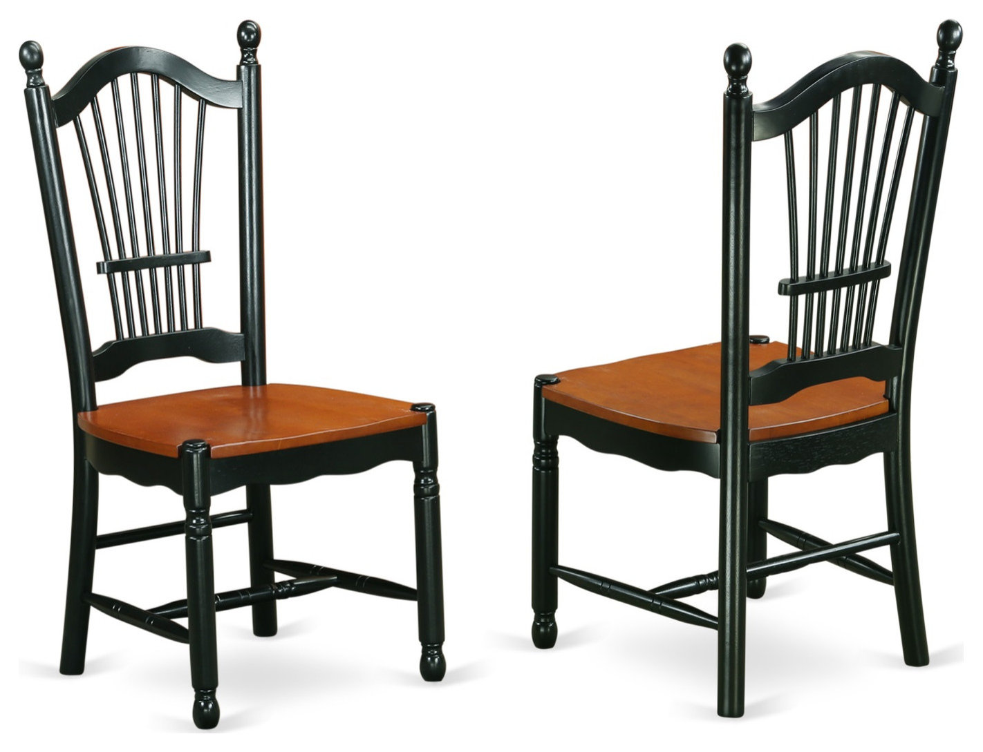 7 Piece Set With Parfait Table and 6-Chairs, Black/Cherry - Traditional ...