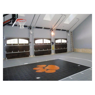 Garage Sport Court Transformation - Contemporary - Garage - New York ...