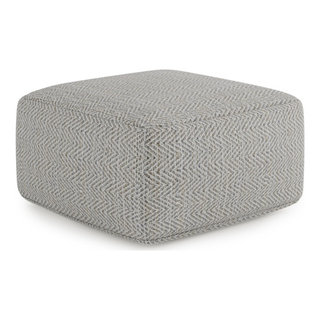 Nate Square Pouf - Transitional - Floor Pillows And Poufs - by Simpli Home Ltd. | Houzz