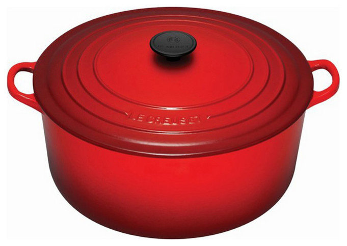 Le Creuset 9 Qt. Signature Round French Oven - Cherry - Traditional ...