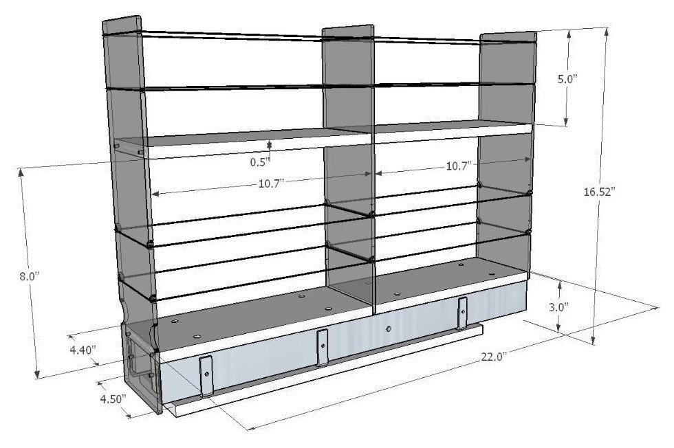 4x2x22 Storage Solution Drawer, Cream - Contemporary - Pantry And ...