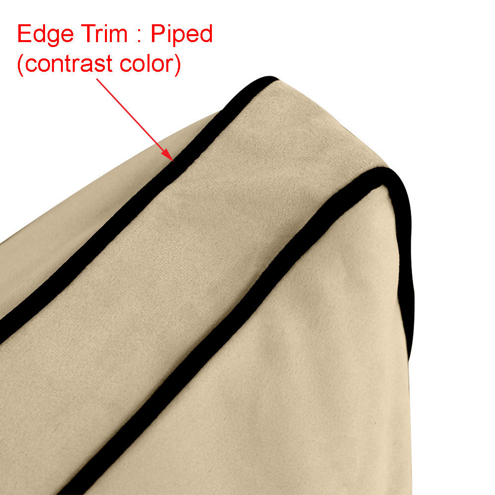 Contrast Pipe 6" Twin-XL 80x39x6 Velvet Indoor Daybed Mattress COVER ...