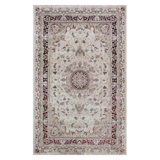 Rugs America Centurion Medallion Cream Vintage Area Rug, 2'0"x4'0 ...