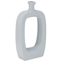 Ceramic 14" Vase, Cutout, Blue, 8x3x14 inches - Contemporary - Vases ...