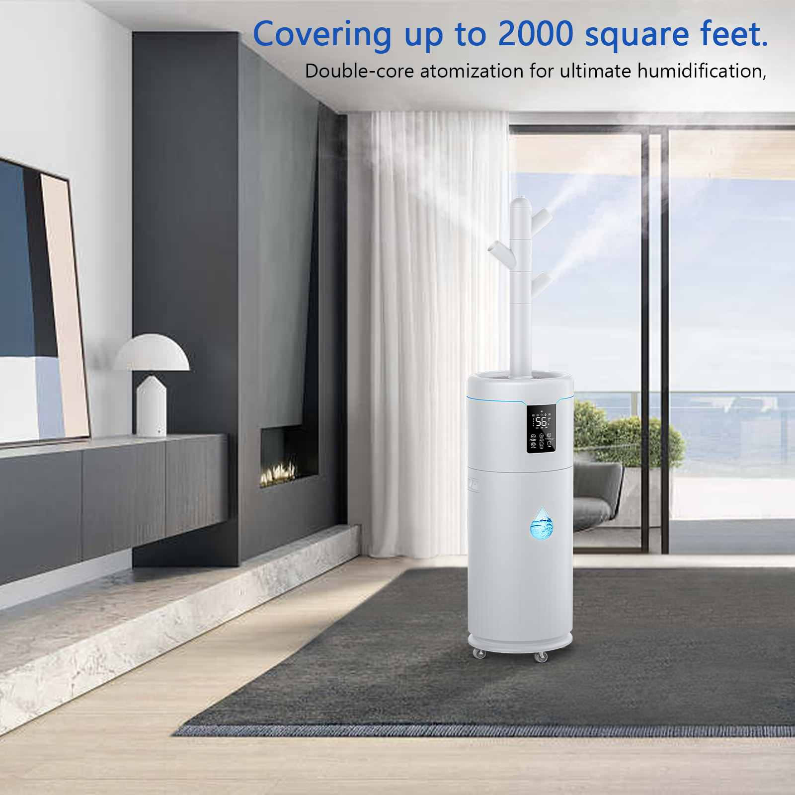 17L/4.5Gal Ultra Large Humidifiers for Bedroom 2000 Sq.Ft., Quiet ...