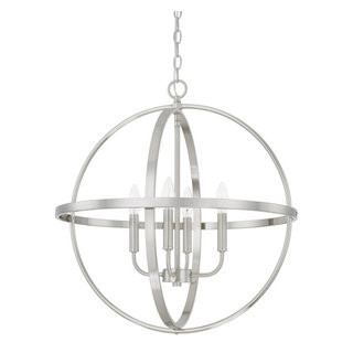 Capital 4-Light Pendant, Bronze, 23"x23"x24" - Transitional - Flush ...