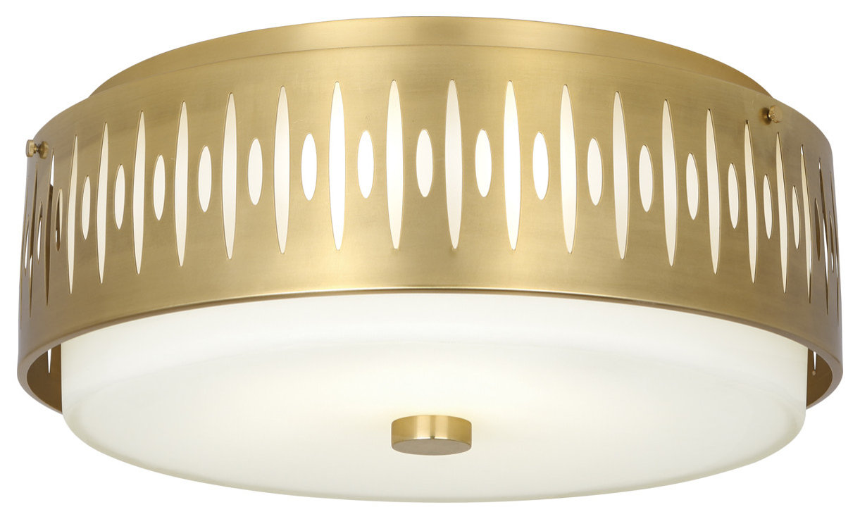 Robert Abbey 2089 Four Light Flushmount Treble Modern Brass ...