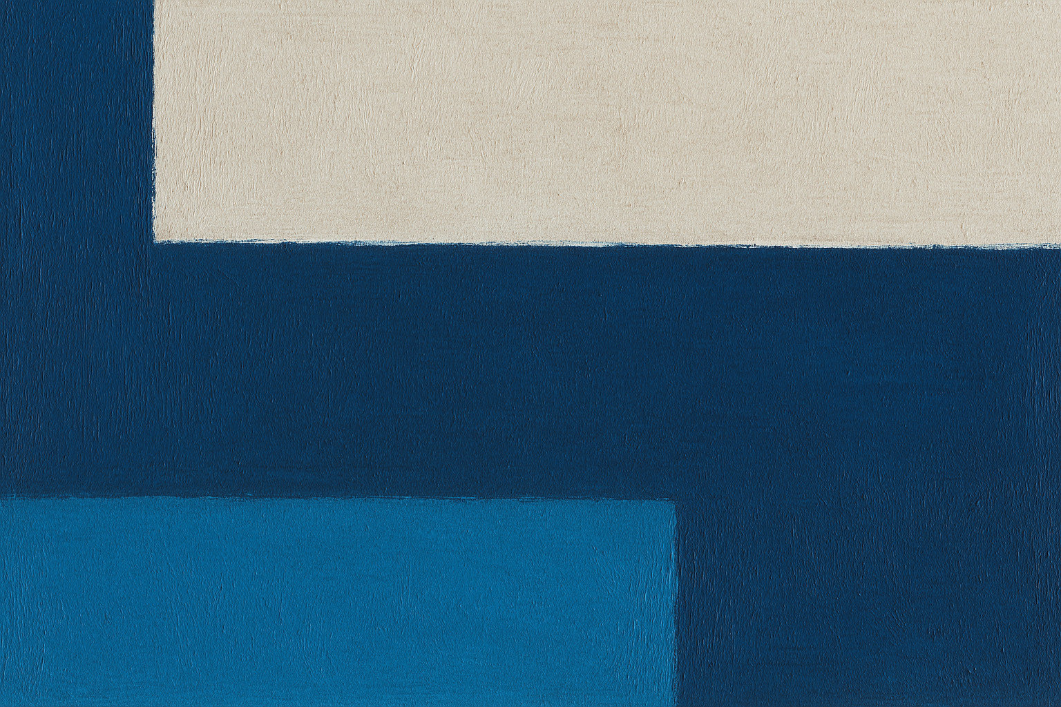 Bold Blue Geometry – Hand-Painted Abstract Painting Art - Contemporary ...