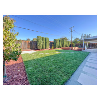 Backyard Remodel (Planter Boxes, Walkways, Pavers, Grass, & Tree ...