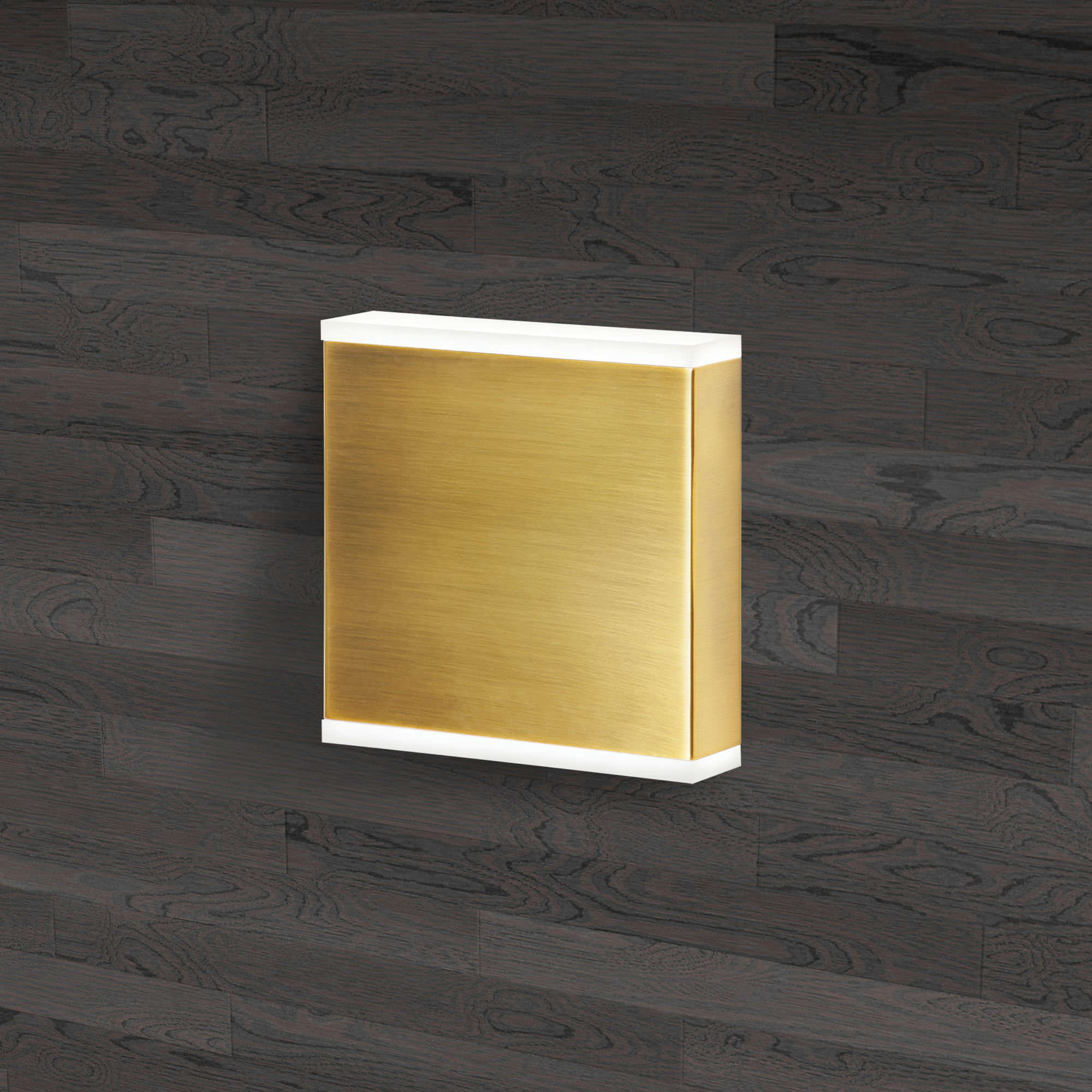 15W LED Wall Sconce, Aged Brass with Frosted Acrylic Diffuser - Modern ...