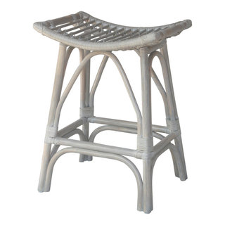 Imari Rattan Counter Stool - Tropical - Bar Stools And Counter Stools ...