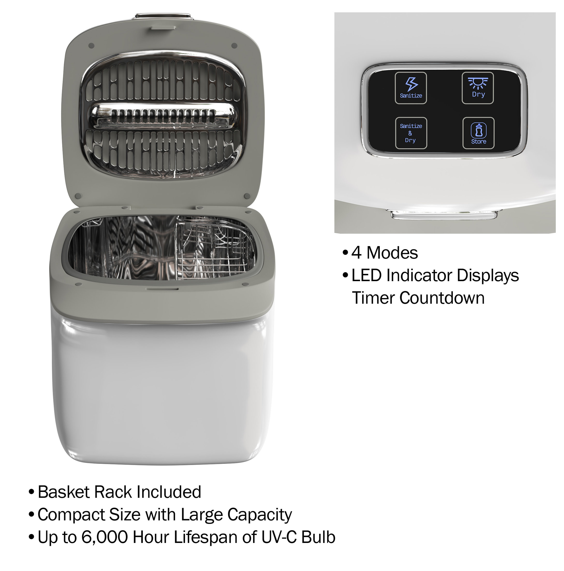 UV Light Sanitizer Box ' Compact With 4 Modes, Large Capacity, LED ...