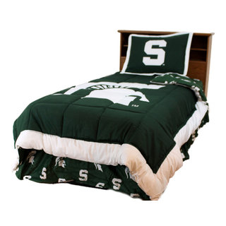 Michigan State Spartans Reversible Comforter Set, Twin, Queen ...