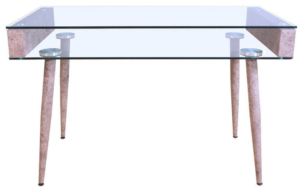 Transparent Two-Level Glass Desk - Midcentury - Coffee And Accent ...