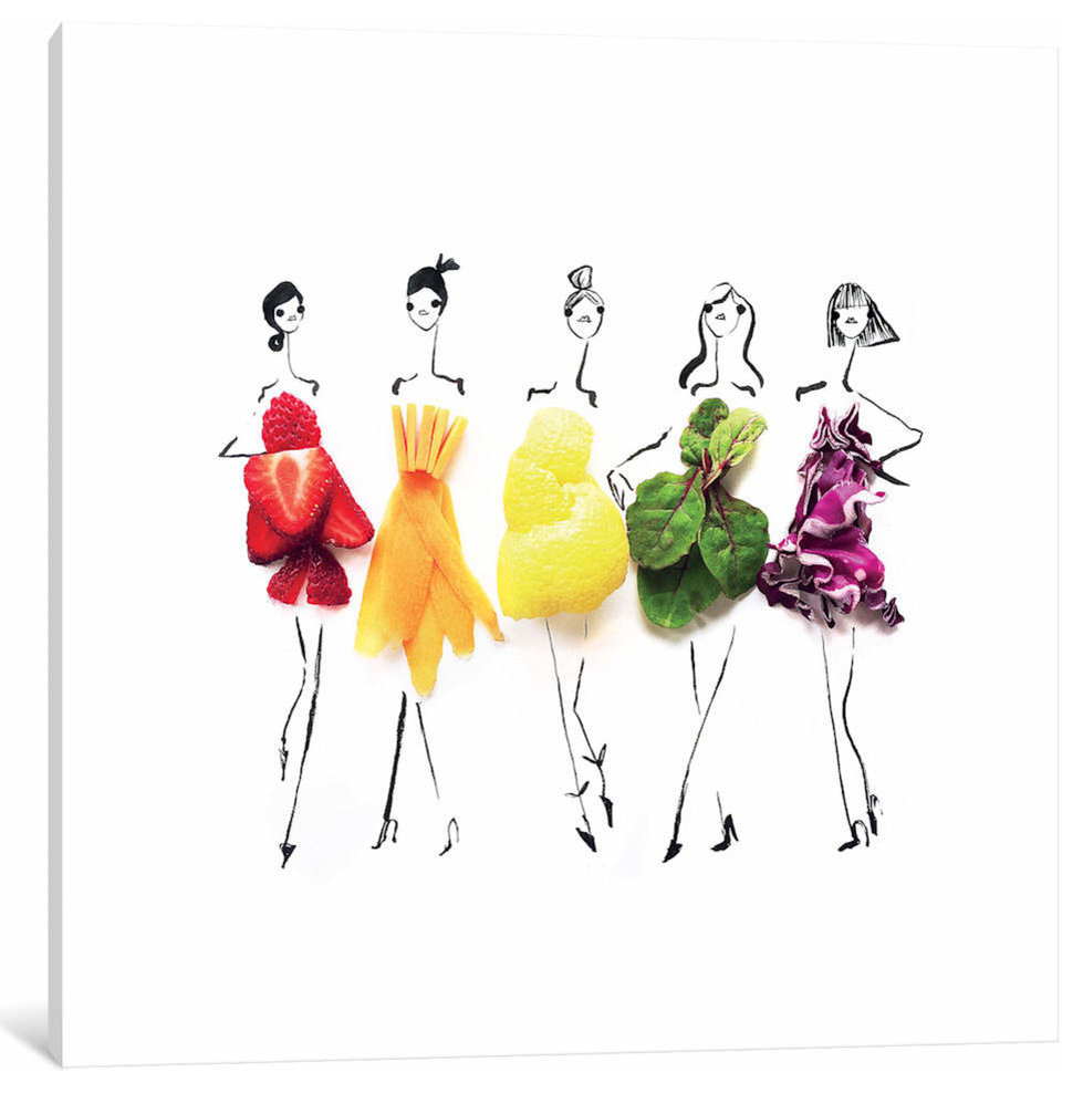 Rainbow by Gretchen Roehrs Canvas Print, 12"x12"x0.75" - Contemporary ...