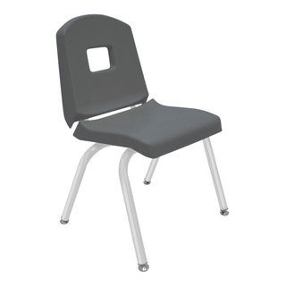 14" Creative Colors Split Bucket Chair w/ Platinum Silver Frame ...
