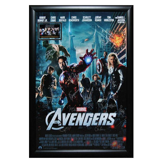 Avengers Signed Movie Poster, Custom Frame - Contemporary - Prints And ...