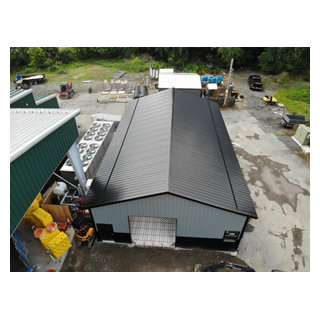Custom-Built Pole Barn for The Classic Rink's Zamboni - Contemporary ...