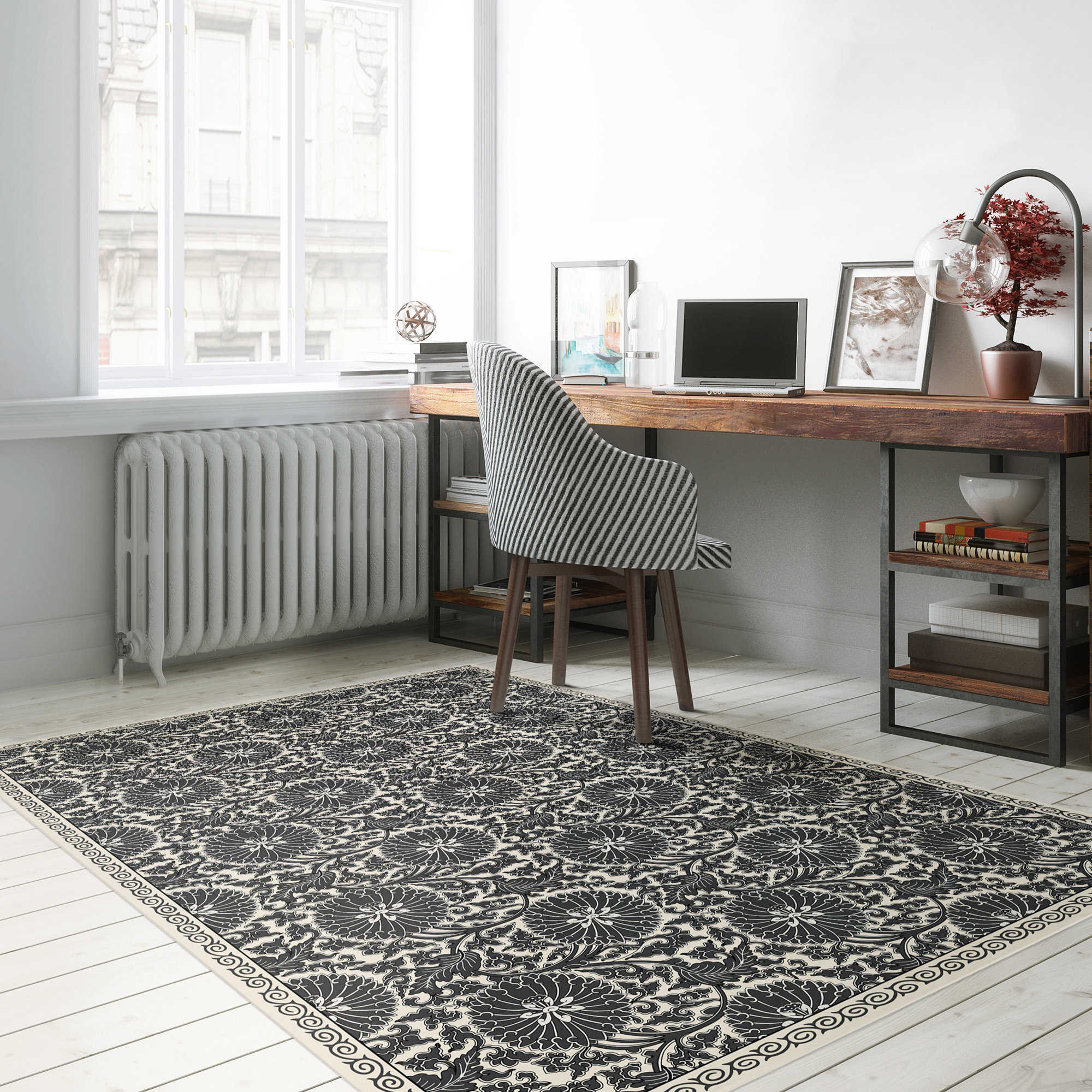 Joli Sol Obsidian Vinyl Mat, 36x60 Rectangle - Contemporary - Area Rugs ...