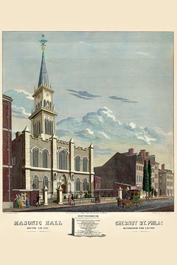 Symbols - Masonic Hall - Philadelphia, 20" x 30" - Traditional - Prints ...