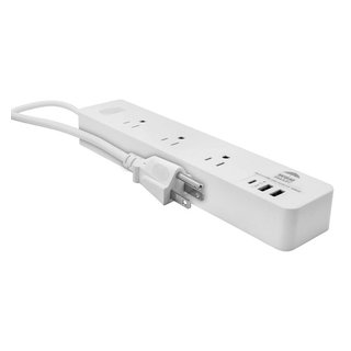 WBM Smart Extension Cord Socket 5.9' 10 A, Power Strip With 2 USB Ports ...