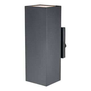 Candia Two Light Outdoor Wall Sconce in Matte Black - Modern - Outdoor ...