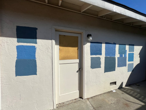 Look for the right color for blue exterior