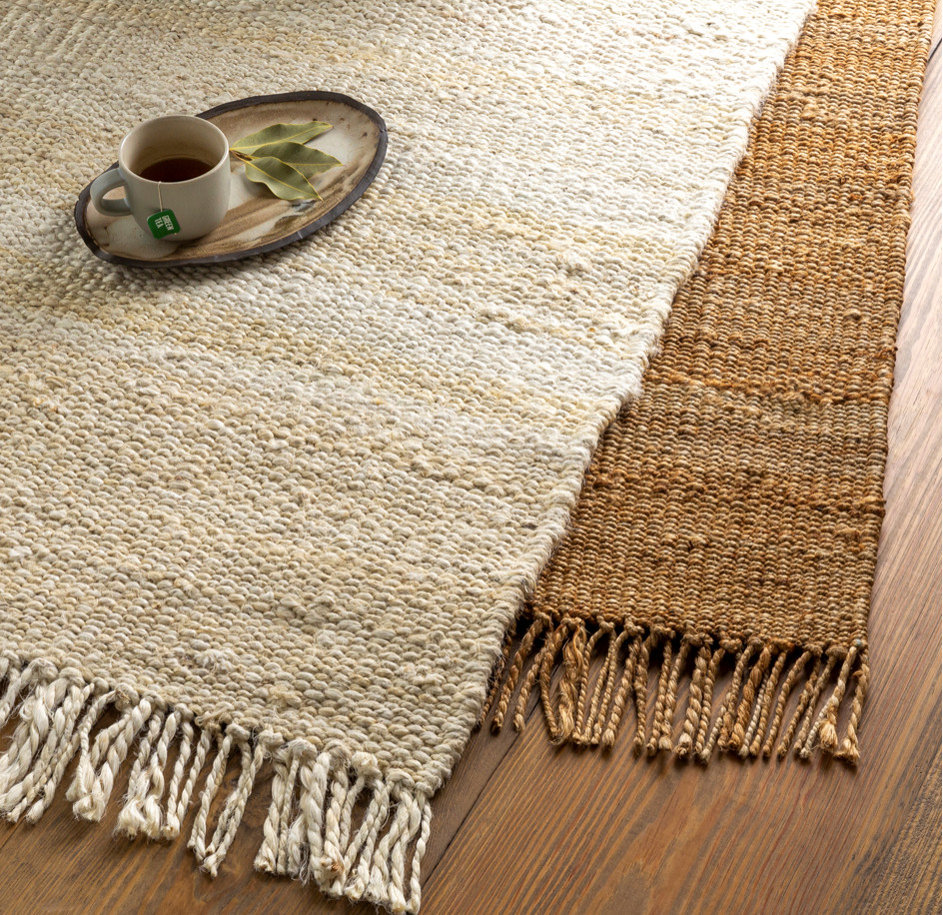 Jute Bleached Area Rug, 2'3" X 4' - Beach Style - Area Rugs - by ...