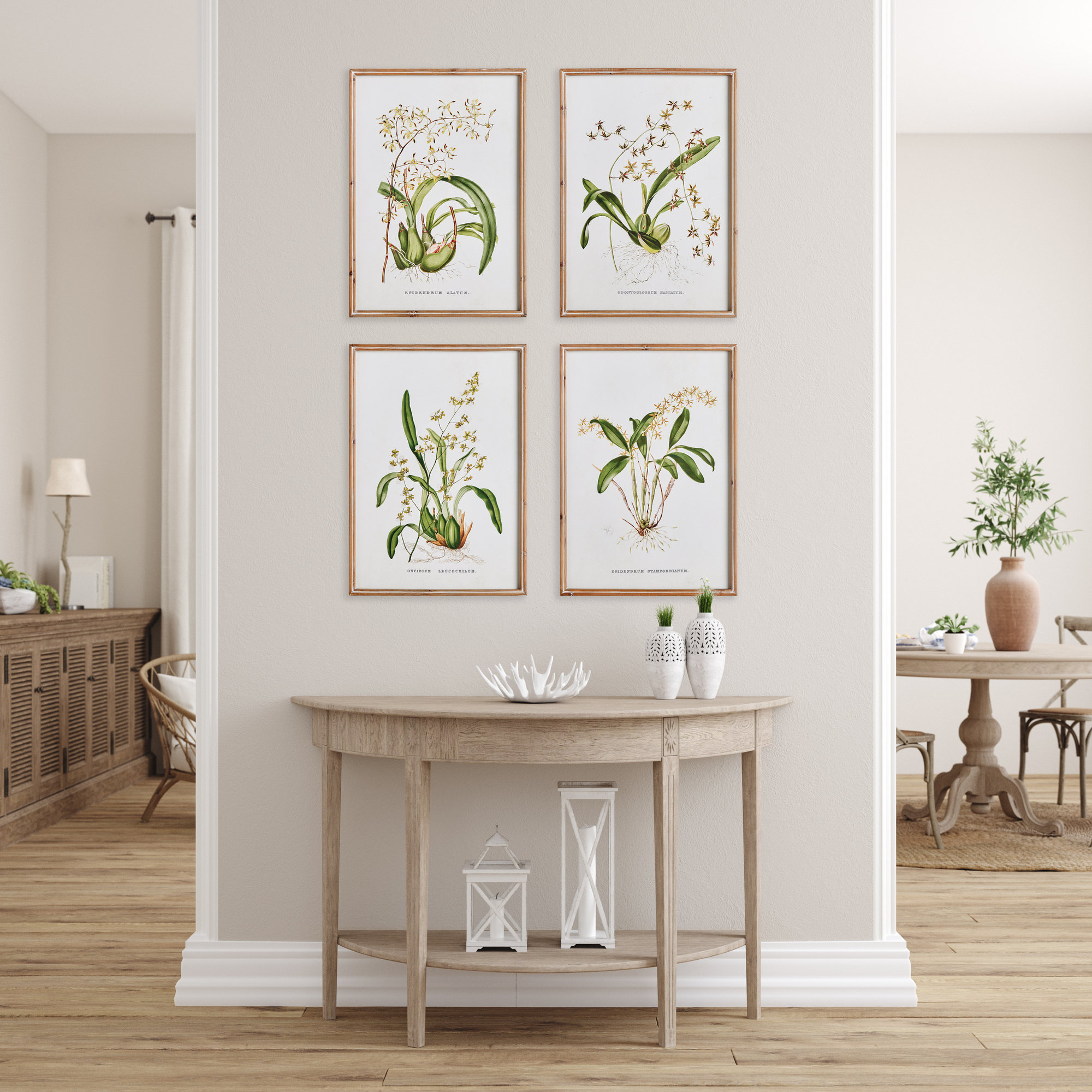 Orchid Assortment Study Gallery Art, Set of 4 - Farmhouse - Prints And ...
