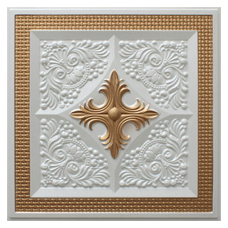 Pearl White Gold 3D Ceiling Panels, 2'x2' - Modern - Ceiling Tile - by ...