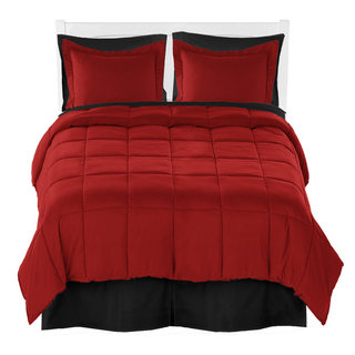 Comforter, Sheet, and Bed Skirt, Full Xl - Contemporary - Comforters ...