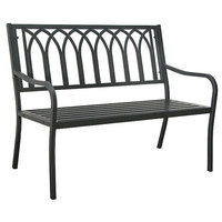 Lakeside Steel Bench, Matte Black - Contemporary - Outdoor Benches - by ...