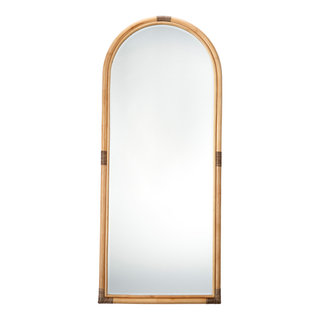 Saltwater Rattan Floor Mirror - Tropical - Floor Mirrors - by Jamie ...