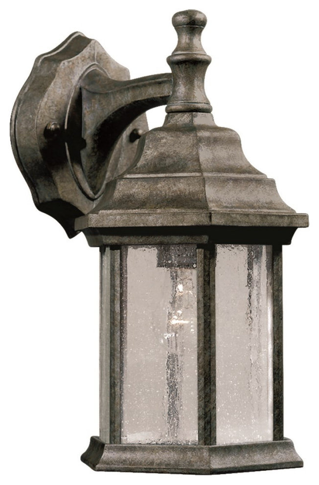 Forte 1-LT Cast Aluminum Outdoor Lantern 1725-01-59, River Rock ...