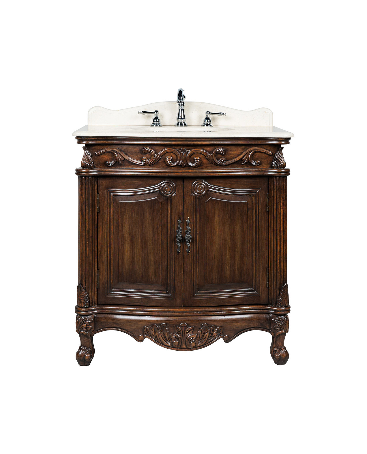 32" Fiesta Colonial Small Bathroom Sink Vanity - Victorian - Bathroom ...