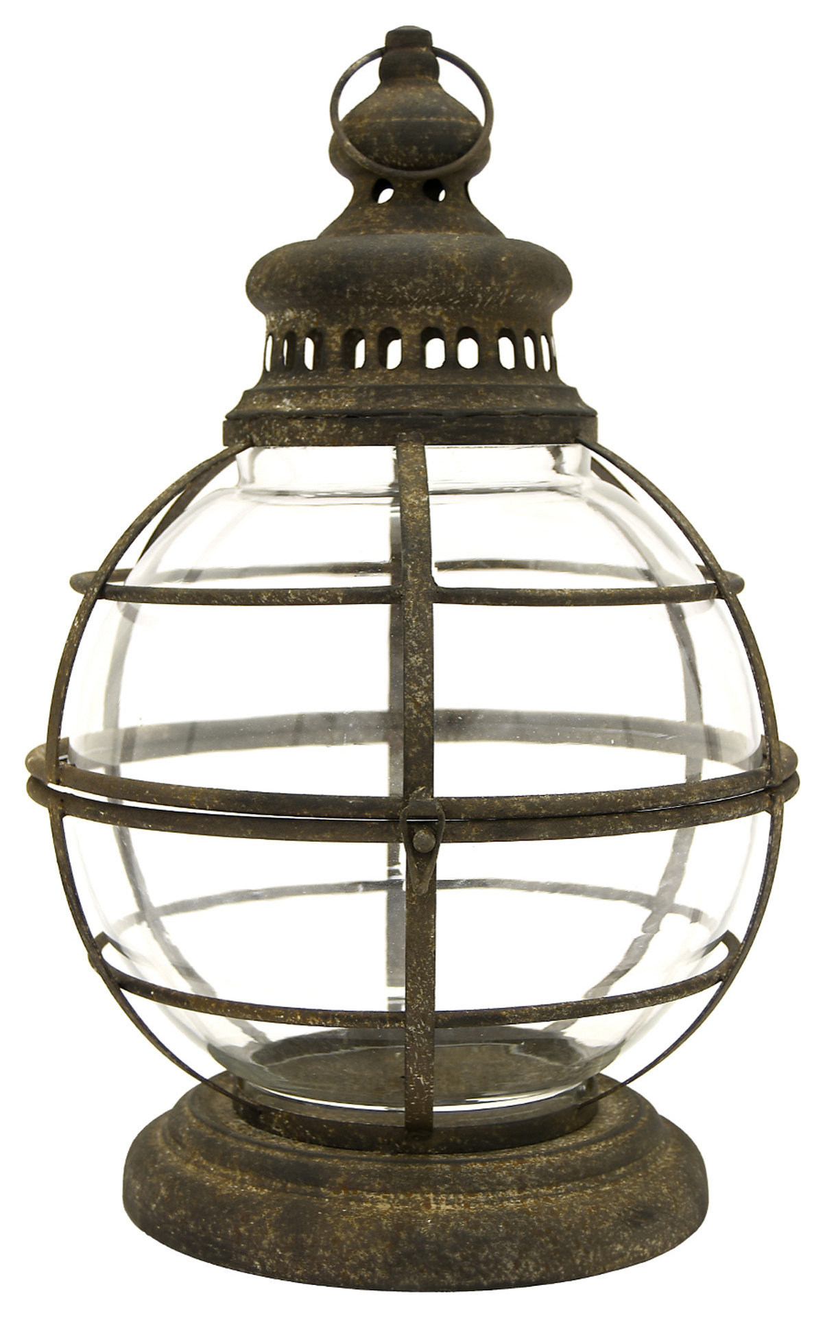 Plutus Brands Metal Decorative Lantern, Brown Metal - Traditional ...