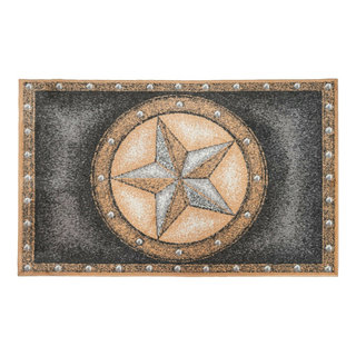 Texas Star Rug - Novelty Lone Star Rug w/ Jute Backing, 7'8"x11 ...