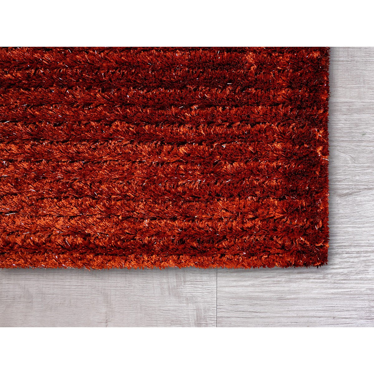 8" x 10" Flame Red Modern Shimmery Area Rug - Contemporary - Area Rugs ...