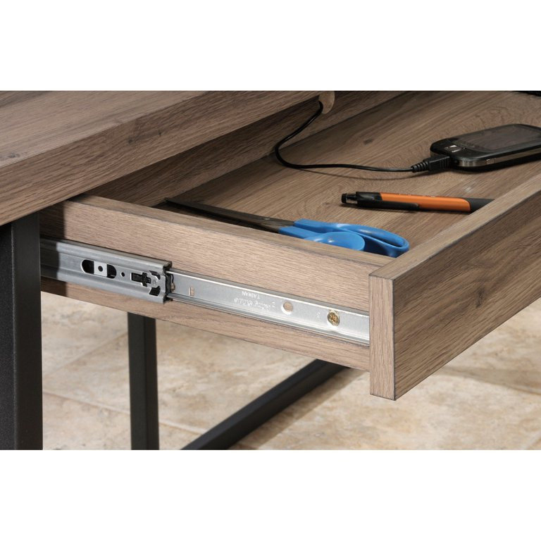 Modern Corner Desk, Spacious Dual Worktop & Ample Storage Space, Black ...