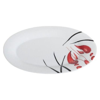 Trudeau Small Plate with Handpainted Lobster - Contemporary - Salad And ...