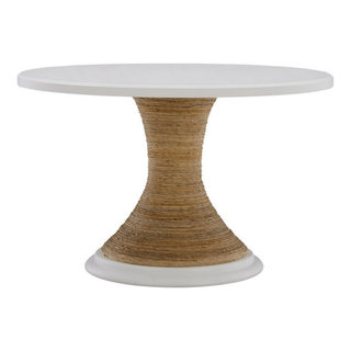 Boca Grande Abaca Round Dining Table - Beach Style - Dining Tables - by ...