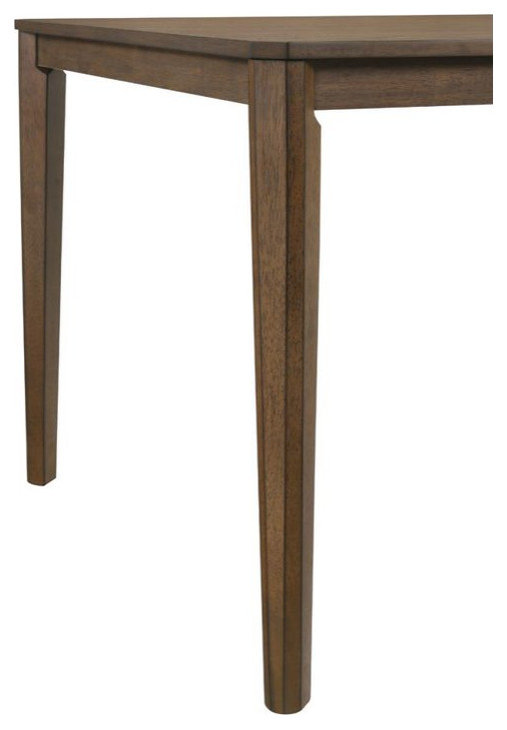 Transitional Dining Table, Rectangular Top With Clipped Corners, Medium ...