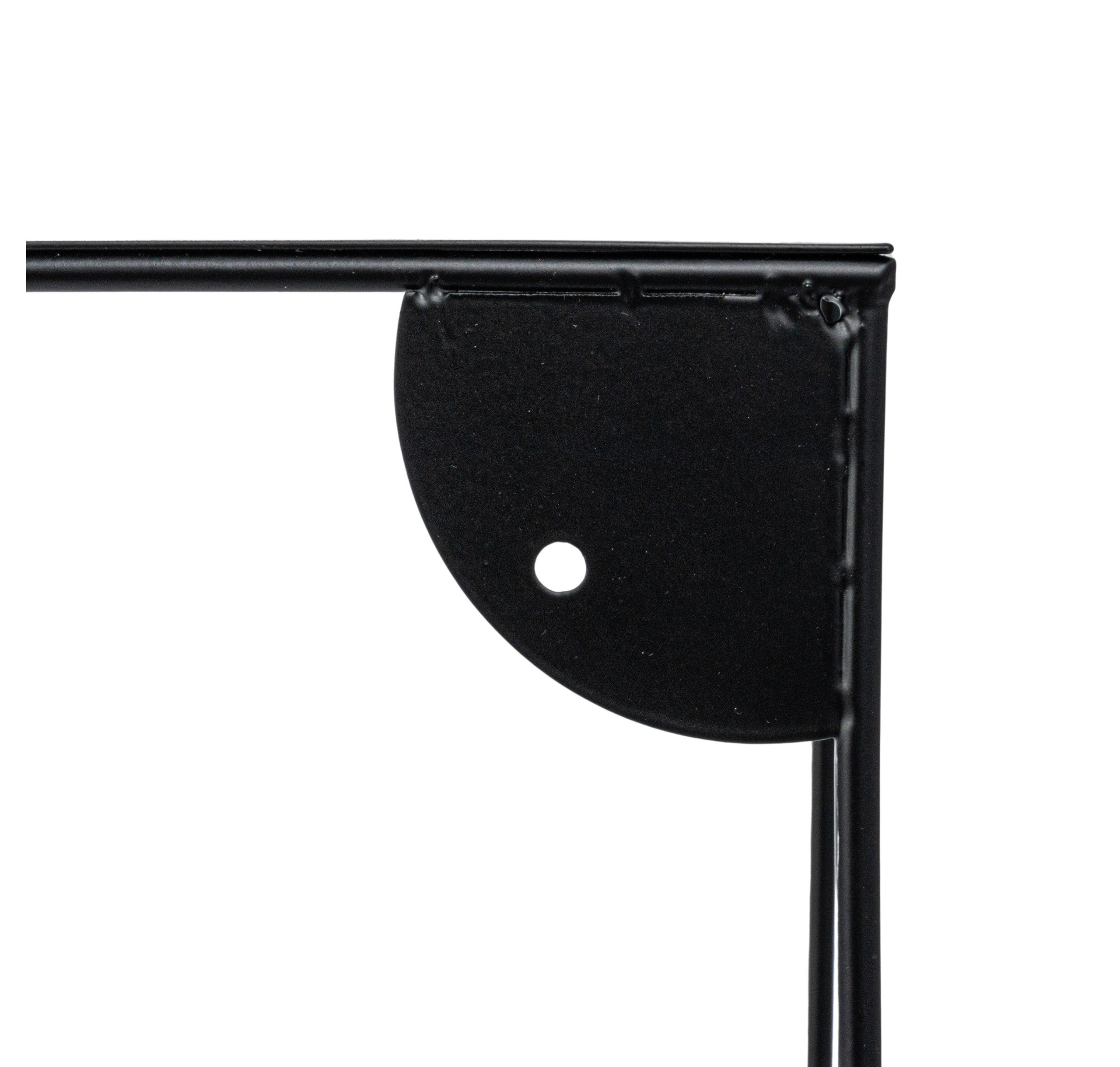 Metal Two-Tier Wall Shelf Storage, Matte Black - Industrial - Display ...