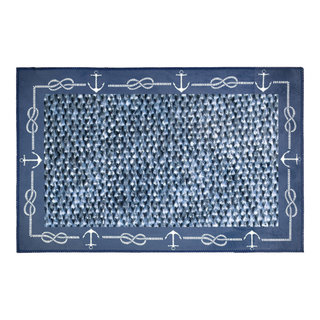 Nautica Blue Indoor Area Rug, 22"x34" - Beach Style - Area Rugs - by ...