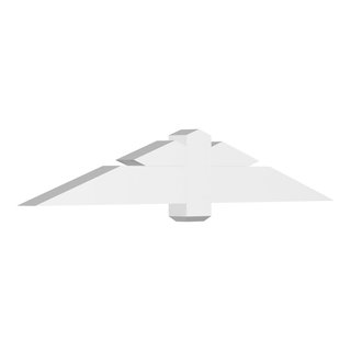 Kennewick Architectural Grade PVC Gable Bracket, 72"Wx12"H (4/12 Pitch ...